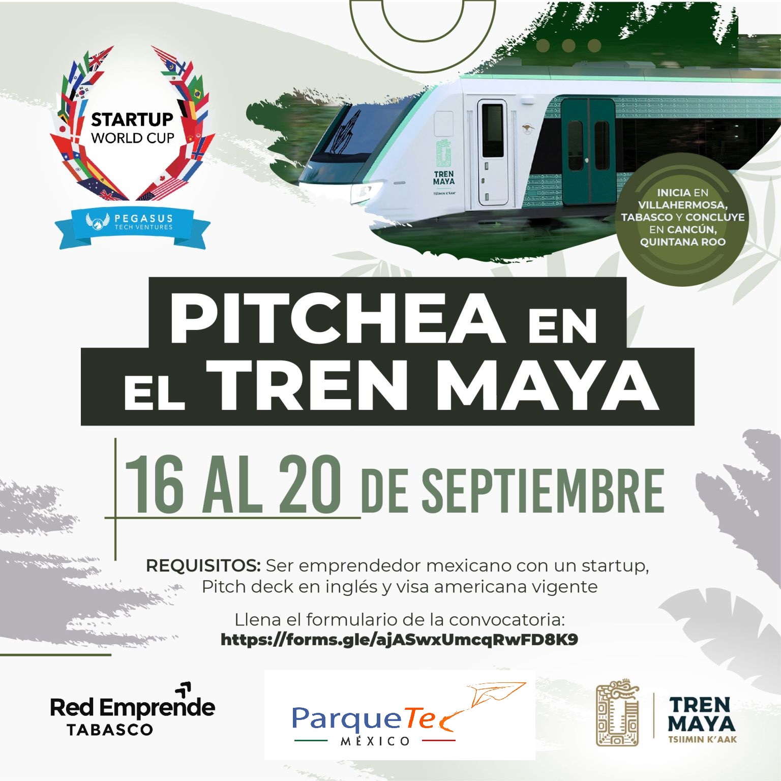 Startup World Cup 2024 México: pitchea tu proyecto en El Tren Maya ...